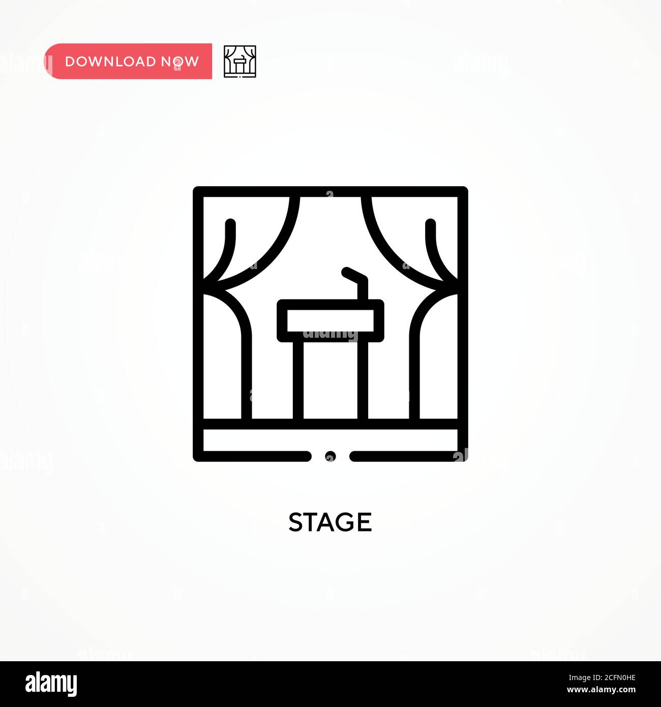 Stage vector icon. Modern, simple flat vector illustration for web site ...