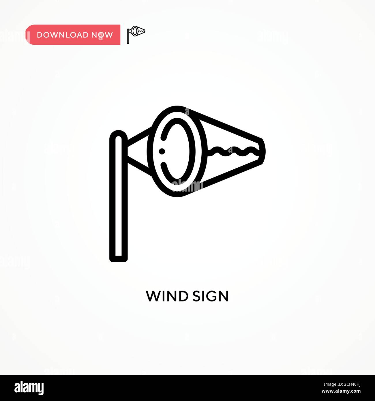 Wind sign vector icon. Modern, simple flat vector illustration for web ...
