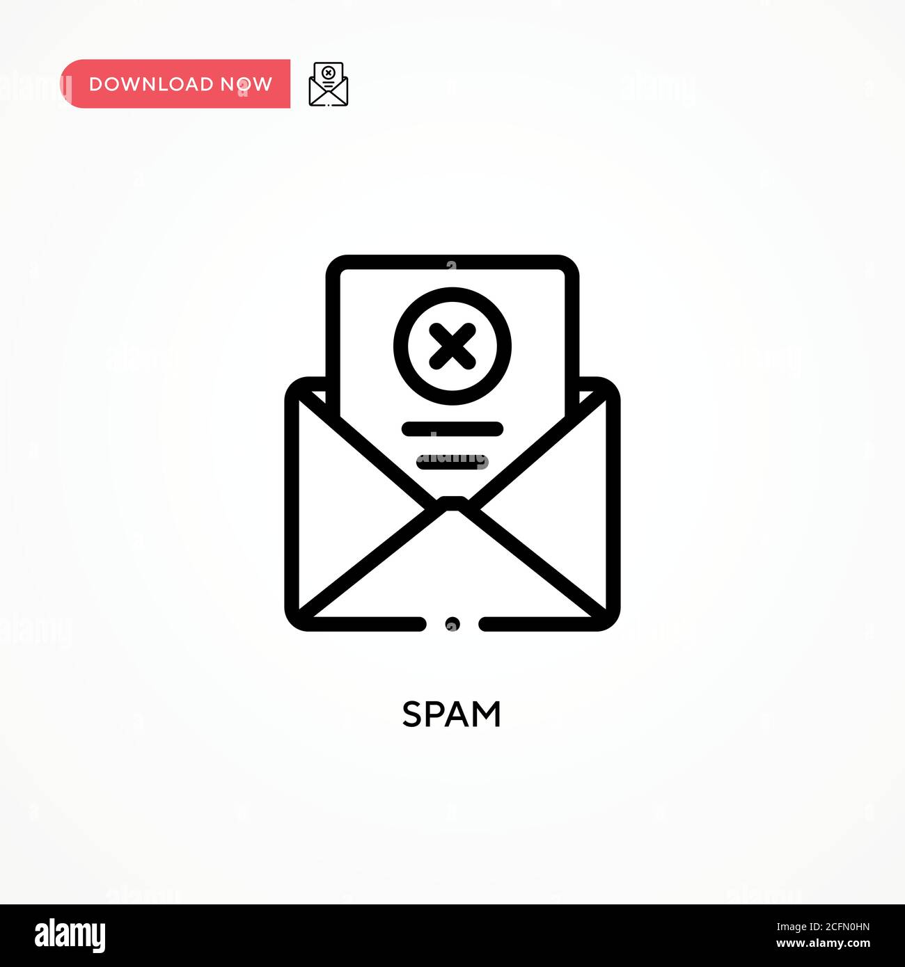 Spam vector icon. Modern, simple flat vector illustration for web site ...