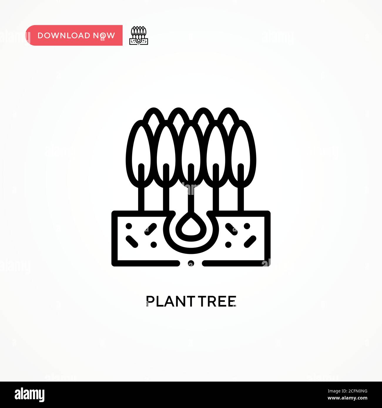 Plant tree vector icon. Modern, simple flat vector illustration for web ...