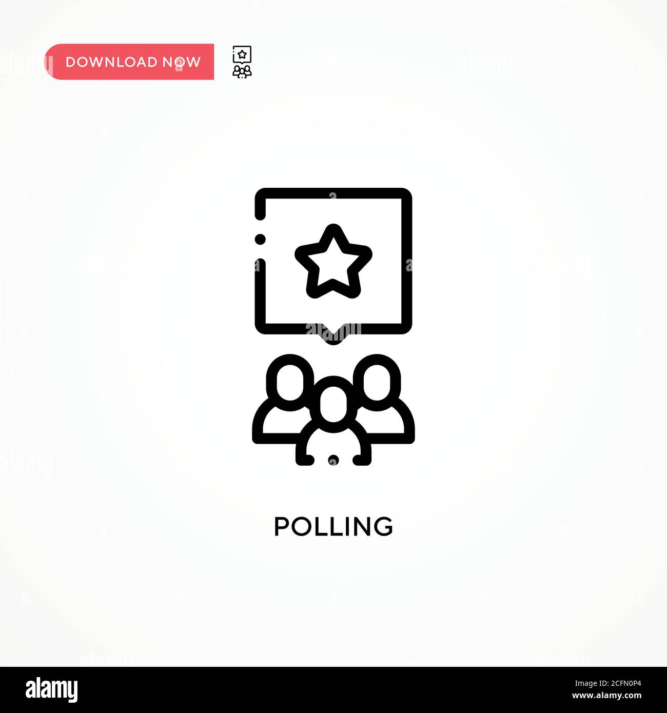 Polling vector icon. Modern, simple flat vector illustration for web ...