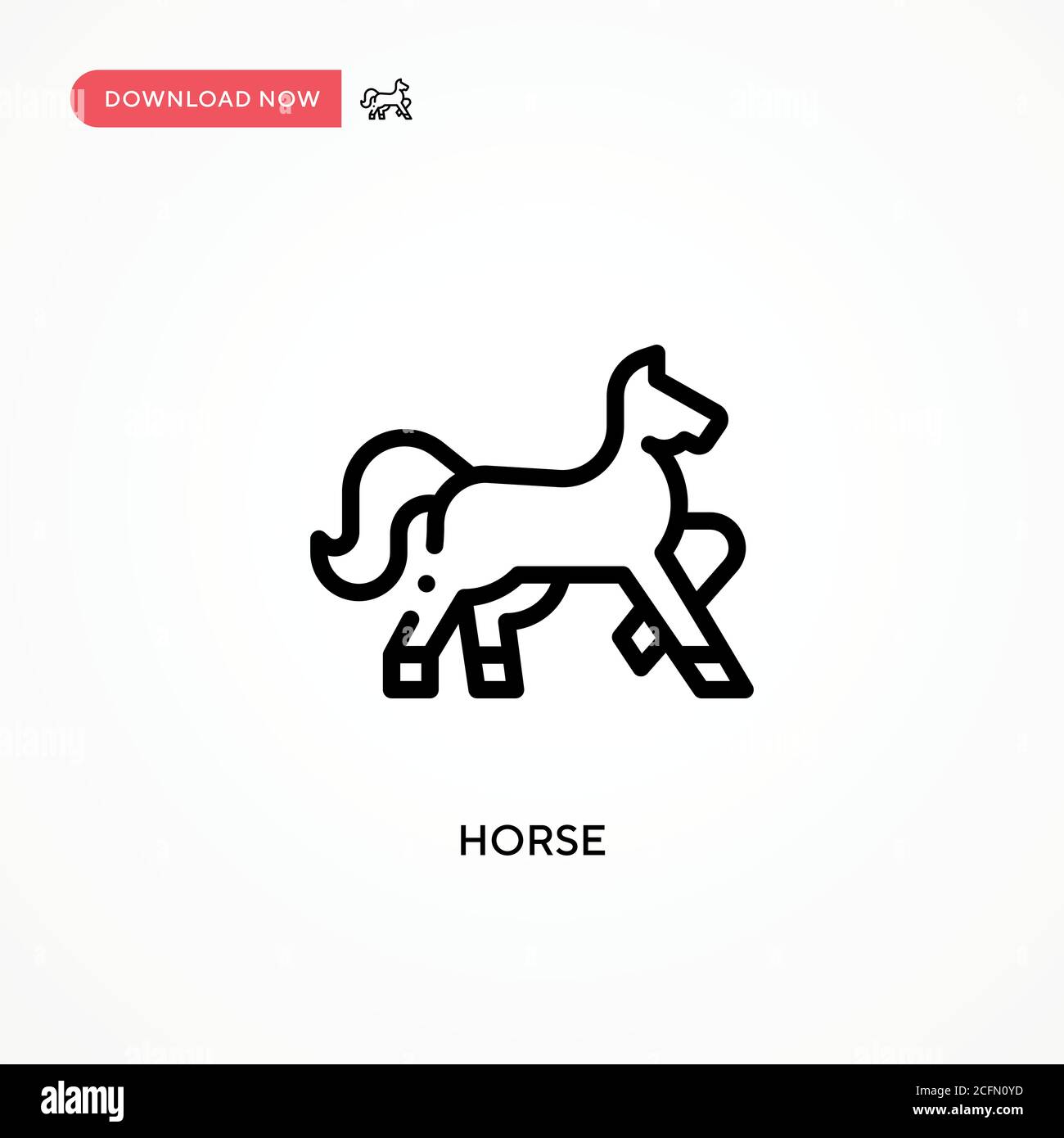 White horse running field Stock Vector Images - Alamy