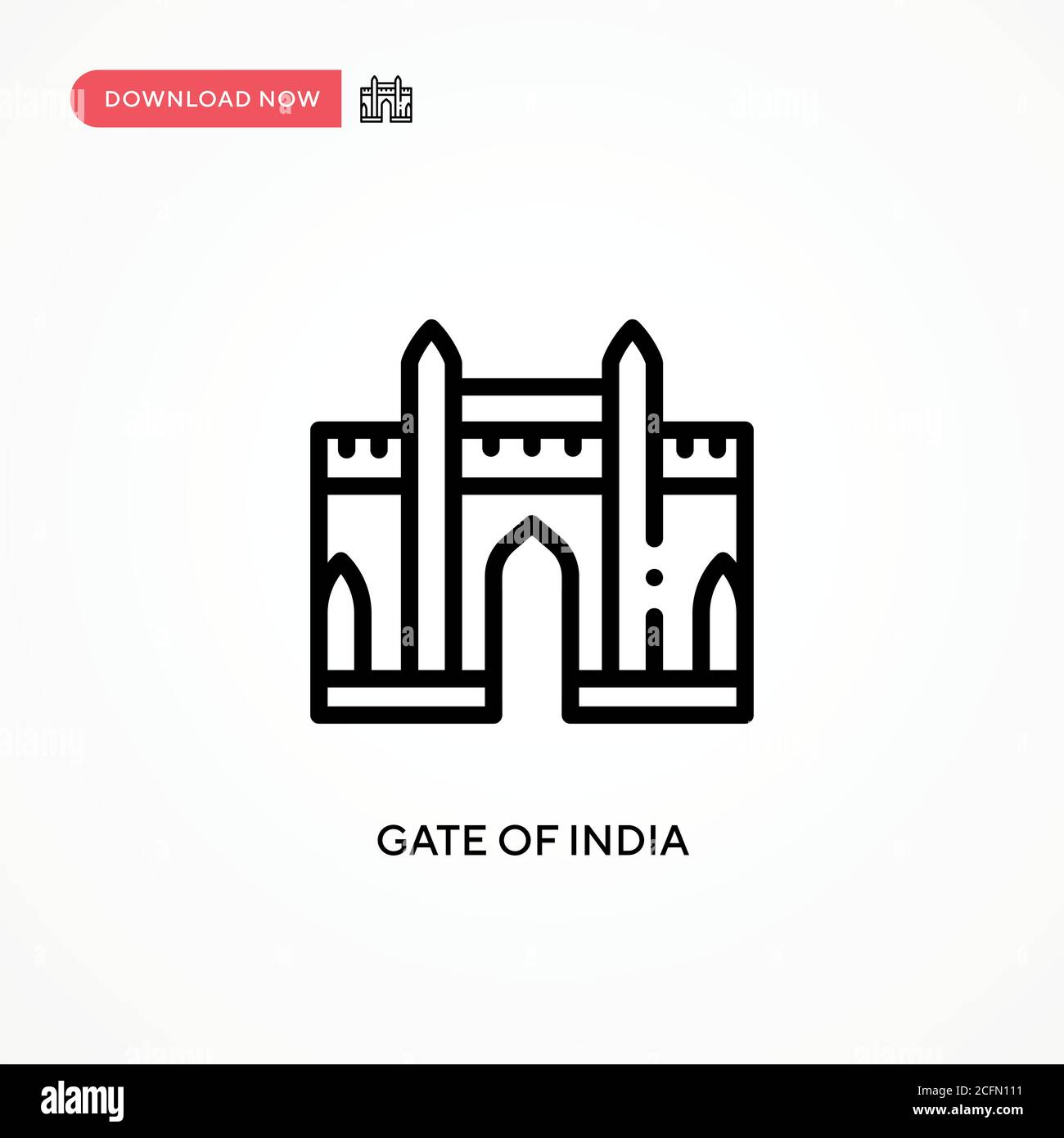 Gate of india vector icon. Modern, simple flat vector illustration for ...