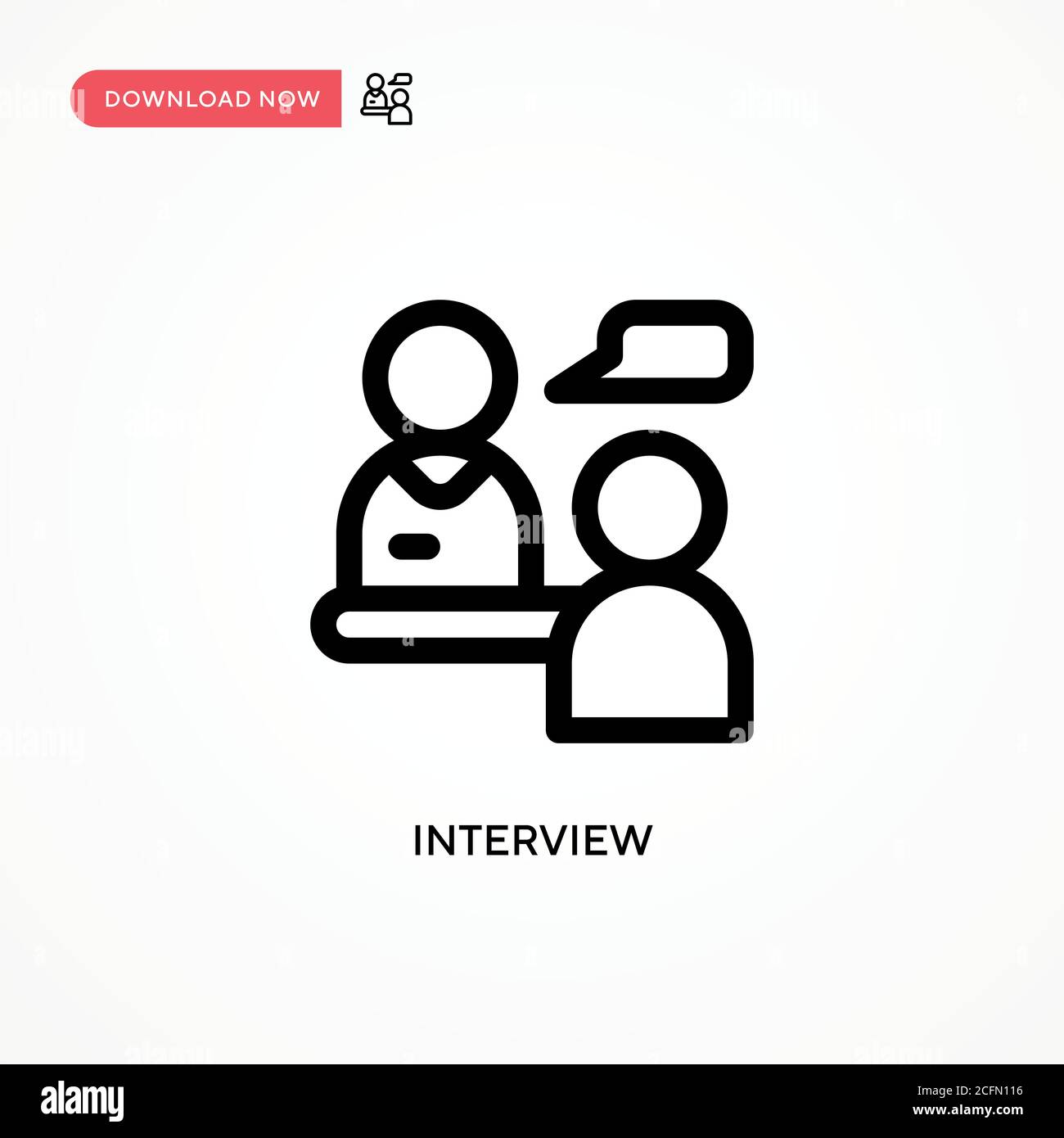 Interview vector icon. Modern, simple flat vector illustration for web ...