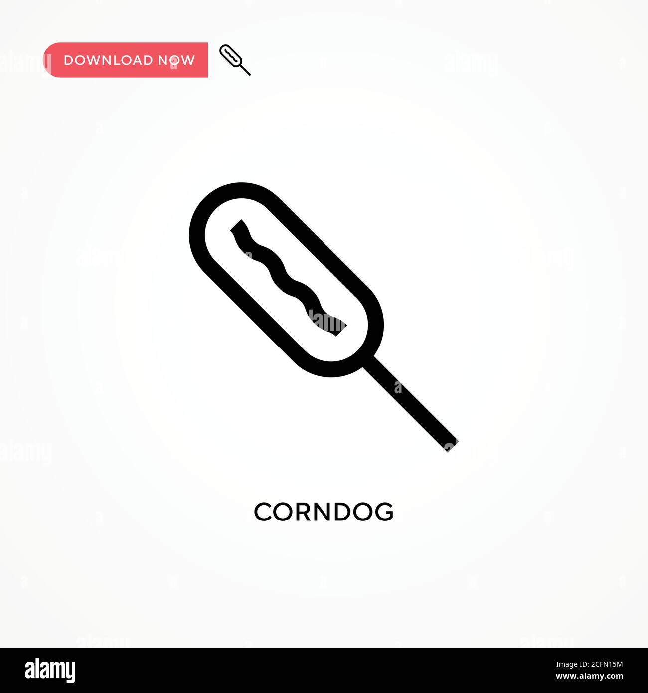 Corndog vector icon. Modern, simple flat vector illustration for web site or mobile app Stock ...