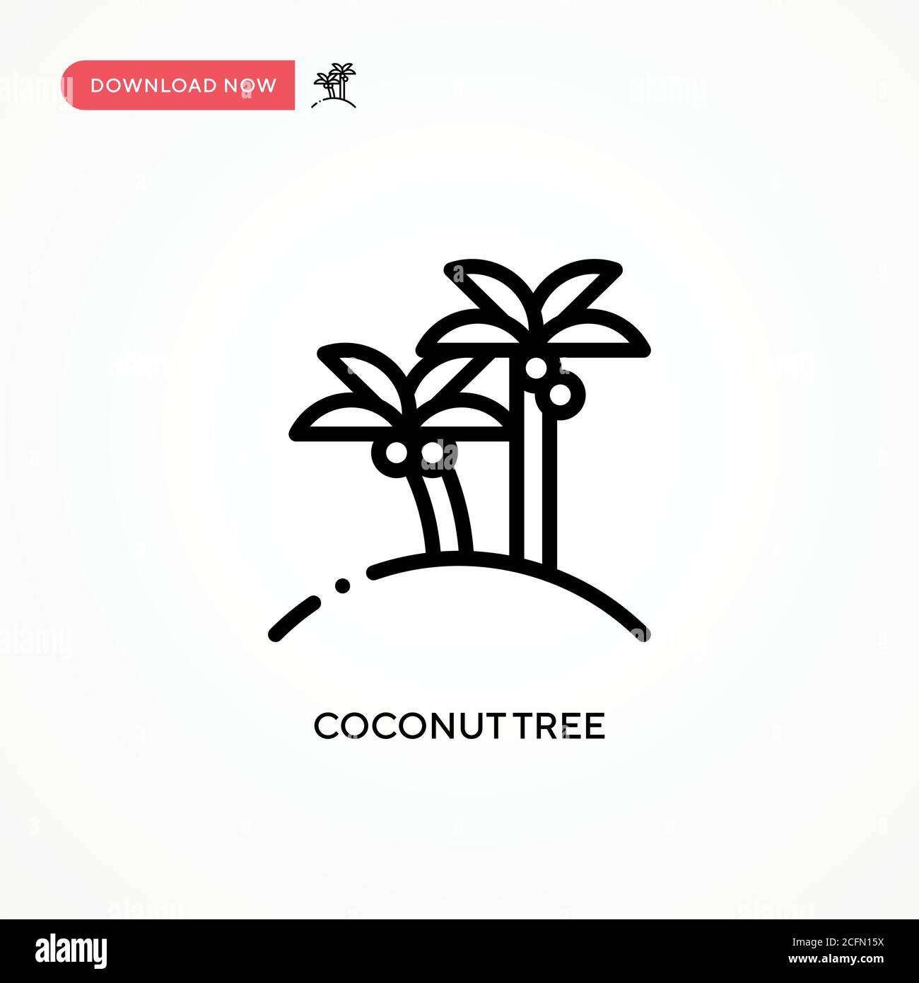Coconut tree vector icon. Modern, simple flat vector illustration for ...