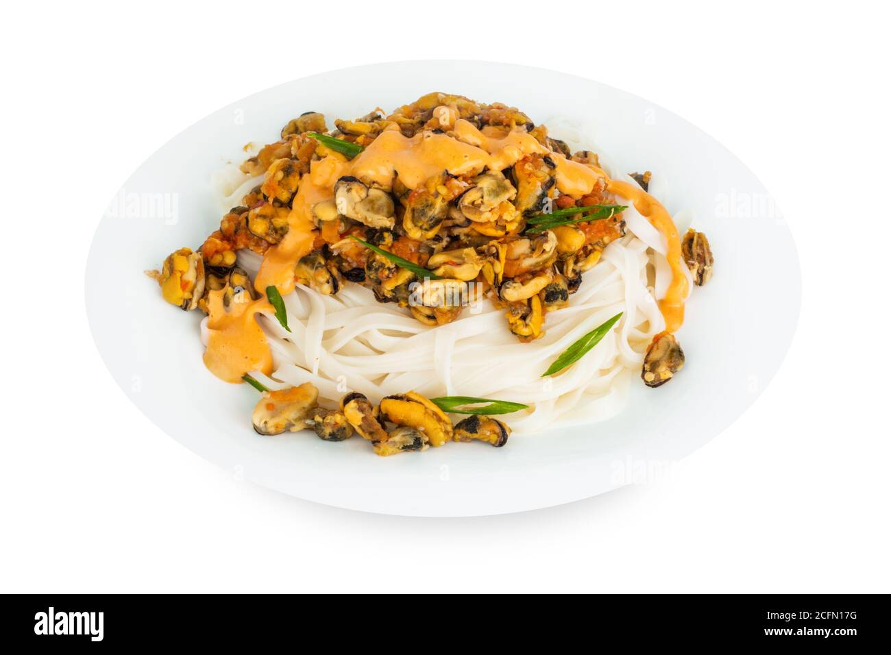 Prawn chili noodle meal Cut Out Stock Images & Pictures - Alamy