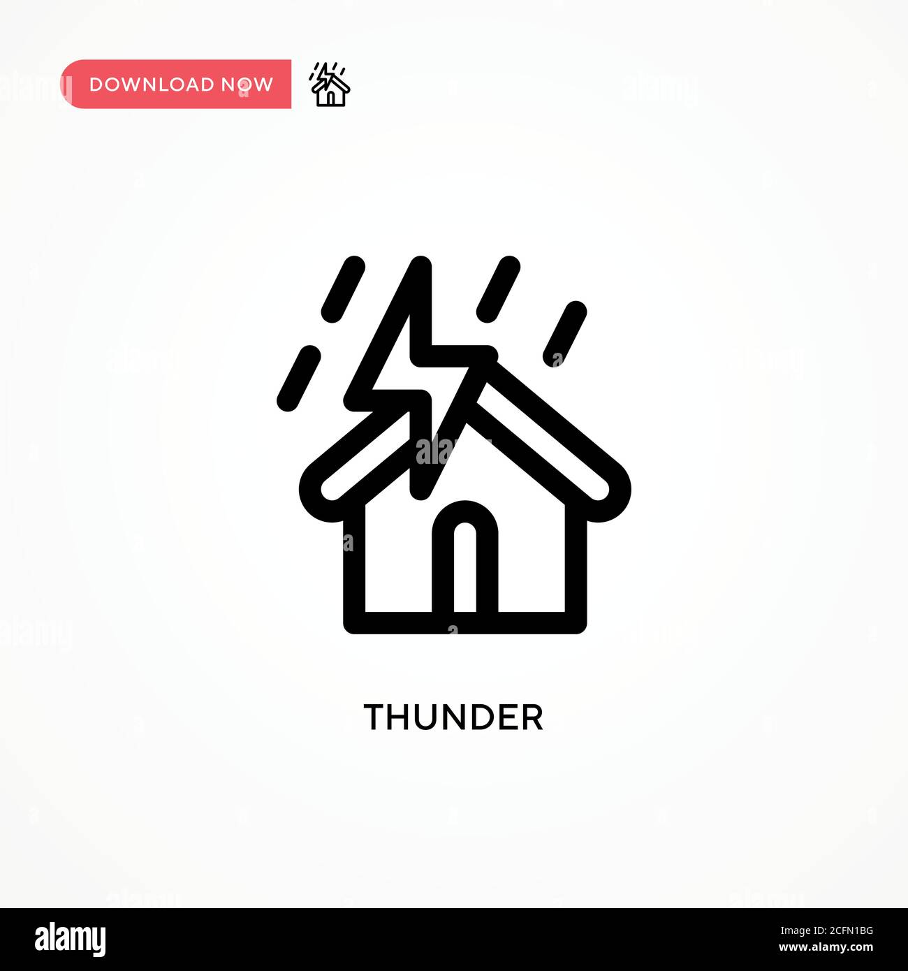 Thunder vector icon. Modern, simple flat vector illustration for web ...