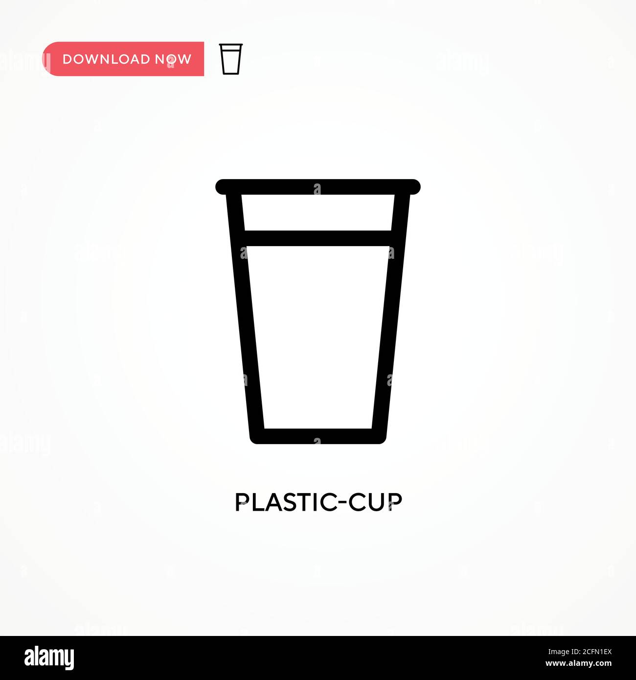 Plastic-cup vector icon. Modern, simple flat vector illustration for ...