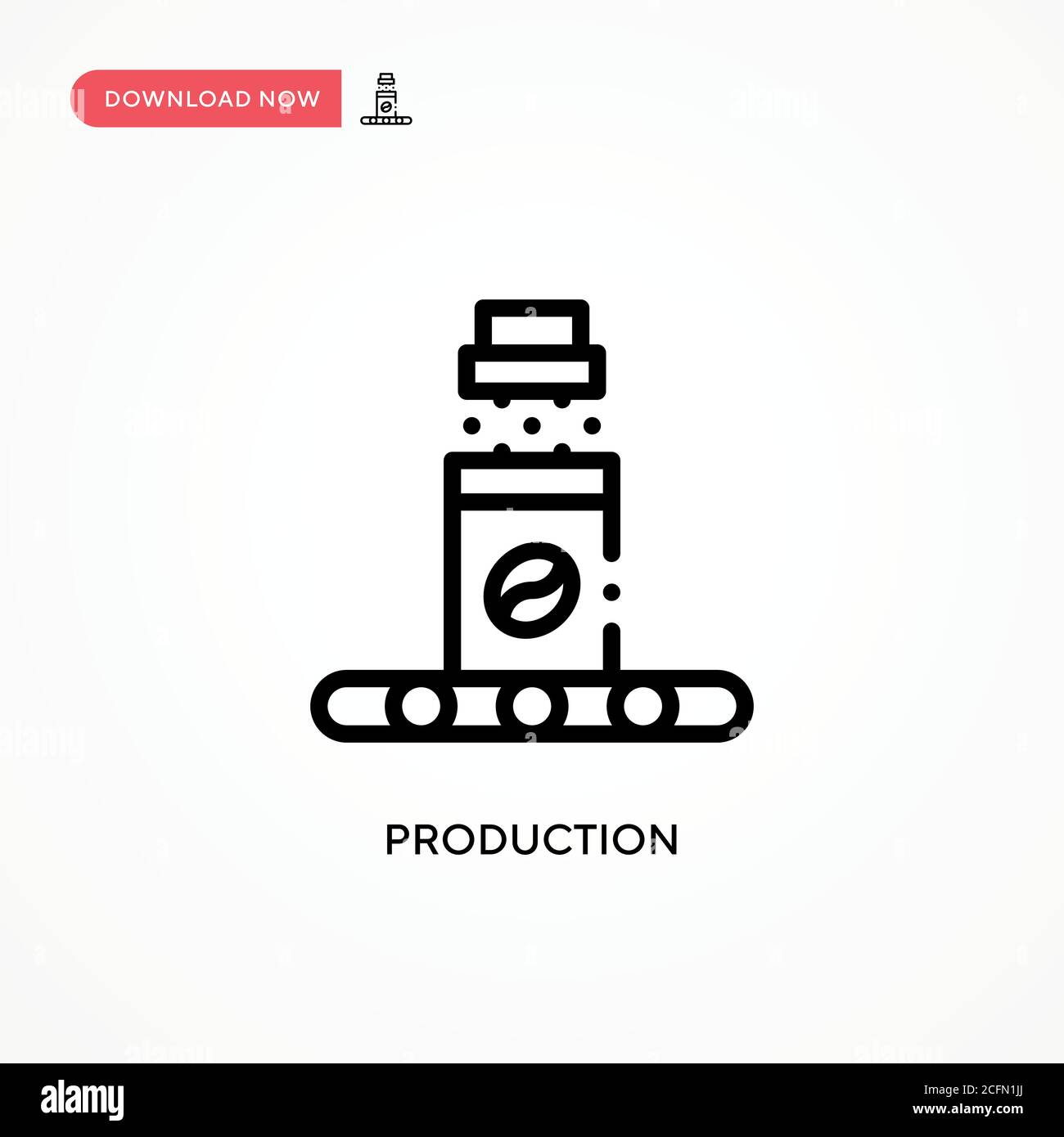 Production vector icon. Modern, simple flat vector illustration for web ...