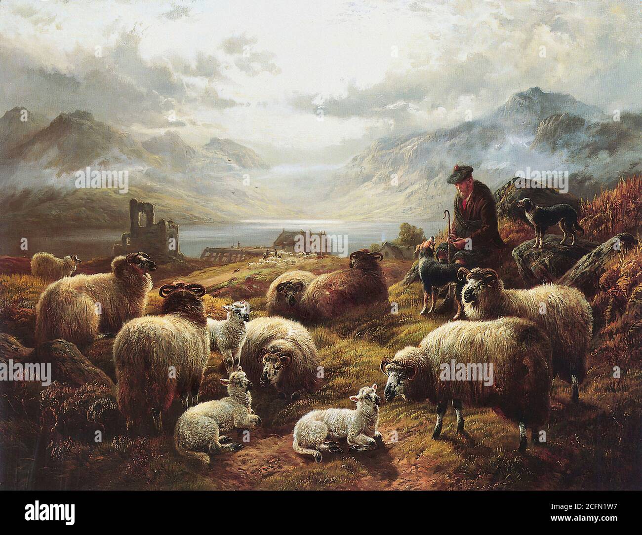 Watson Robert - the Highland Shepherd - British School - 19th Century ...