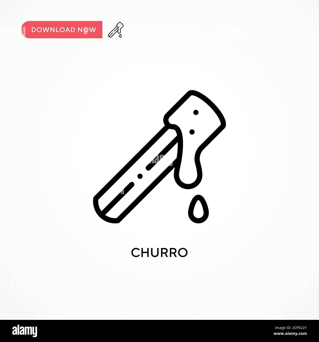 Churro vector icon. Modern, simple flat vector illustration for web ...