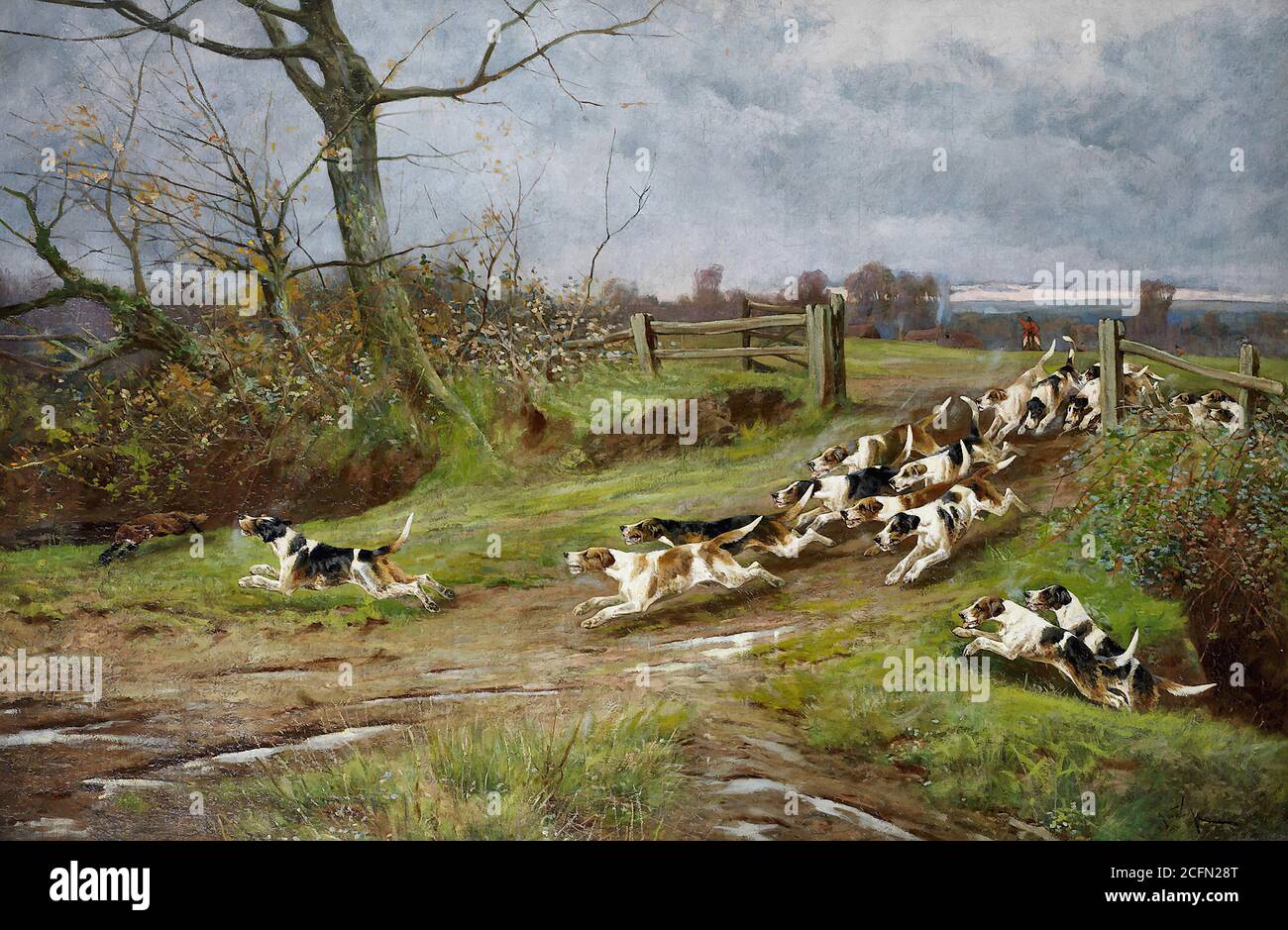 Wardle Arthur - End of the Chase - British School - 19th Century Stock ...