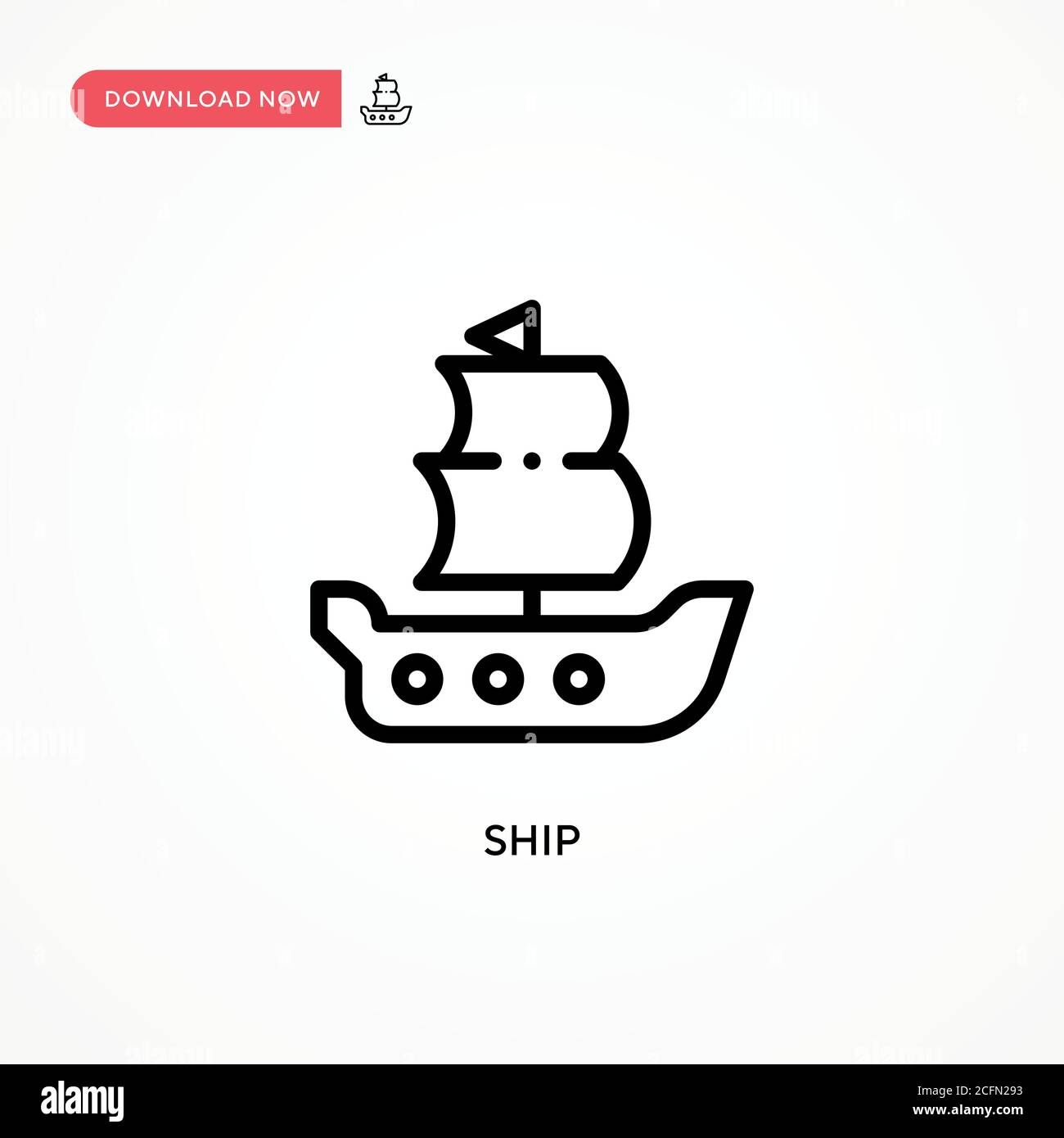 Ship vector icon. Modern, simple flat vector illustration for web site ...