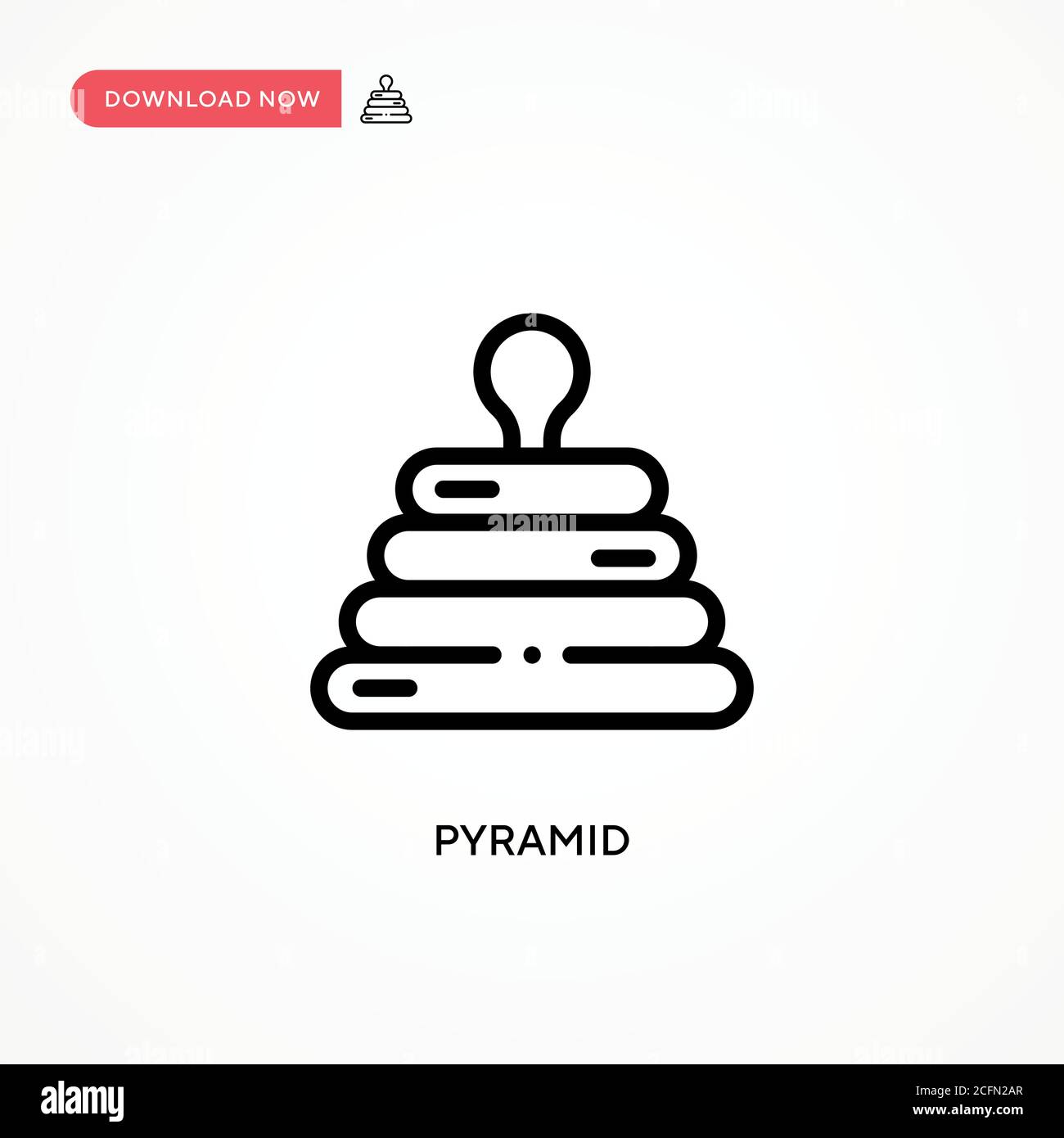 Pyramid vector icon. Modern, simple flat vector illustration for web ...