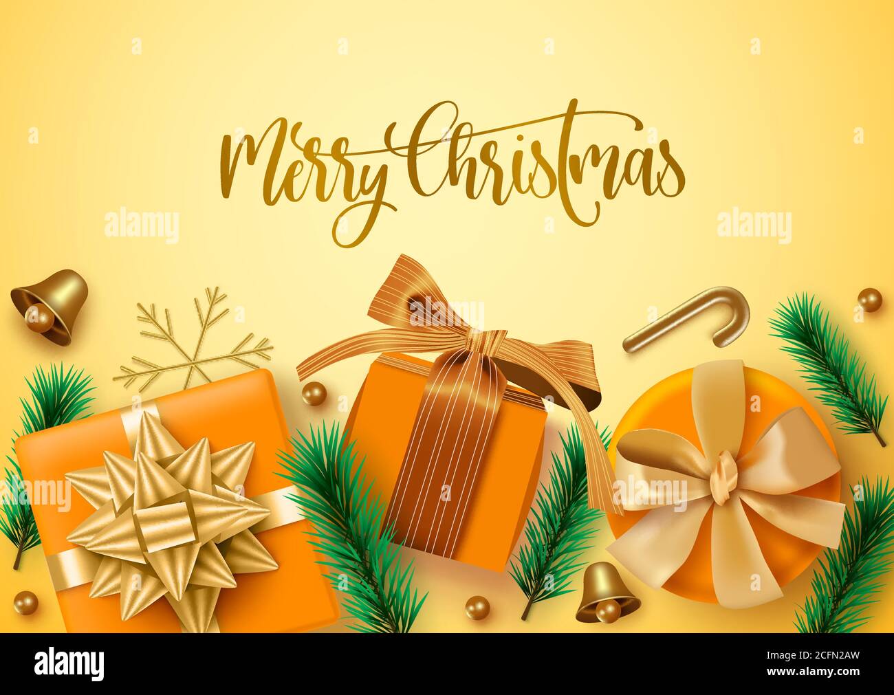 Merry christmas vector background template. Merry christmas text in ...
