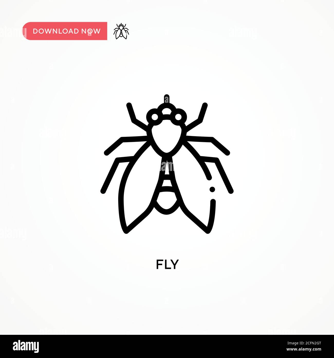 Fly vector icon. Modern, simple flat vector illustration for web site ...