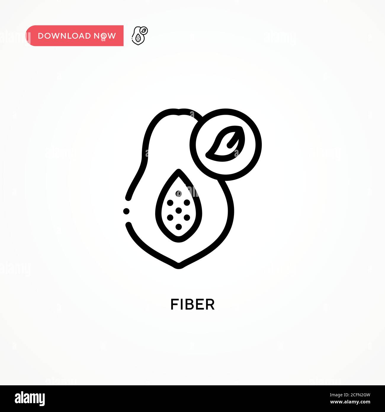 Fiber vector icon. Modern, simple flat vector illustration for web site ...