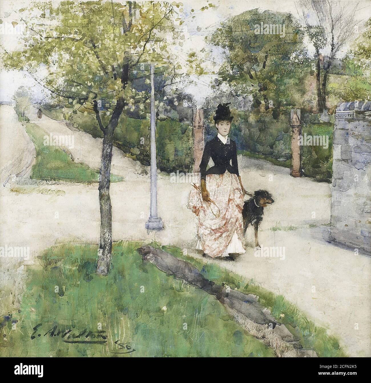 Walton Edward Arthur - a Morning Walk - British School - 19th Century ...