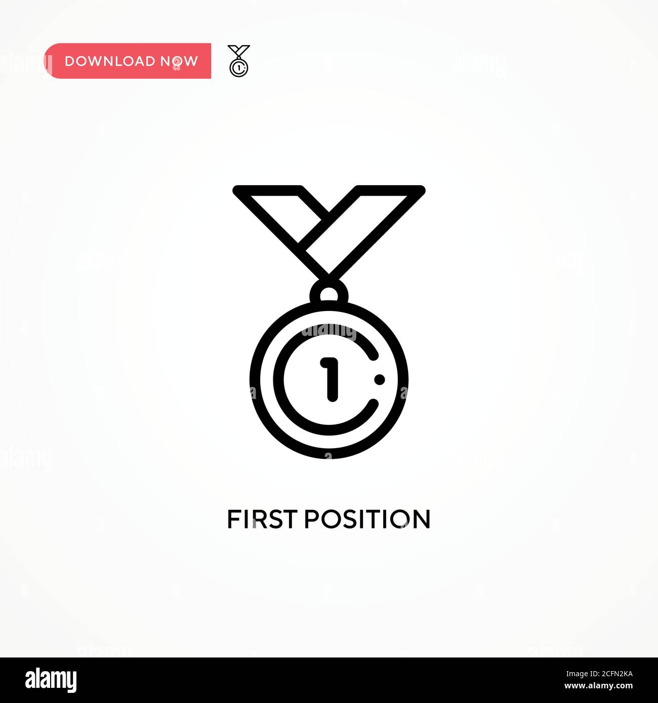 First position vector icon. Modern, simple flat vector illustration for ...