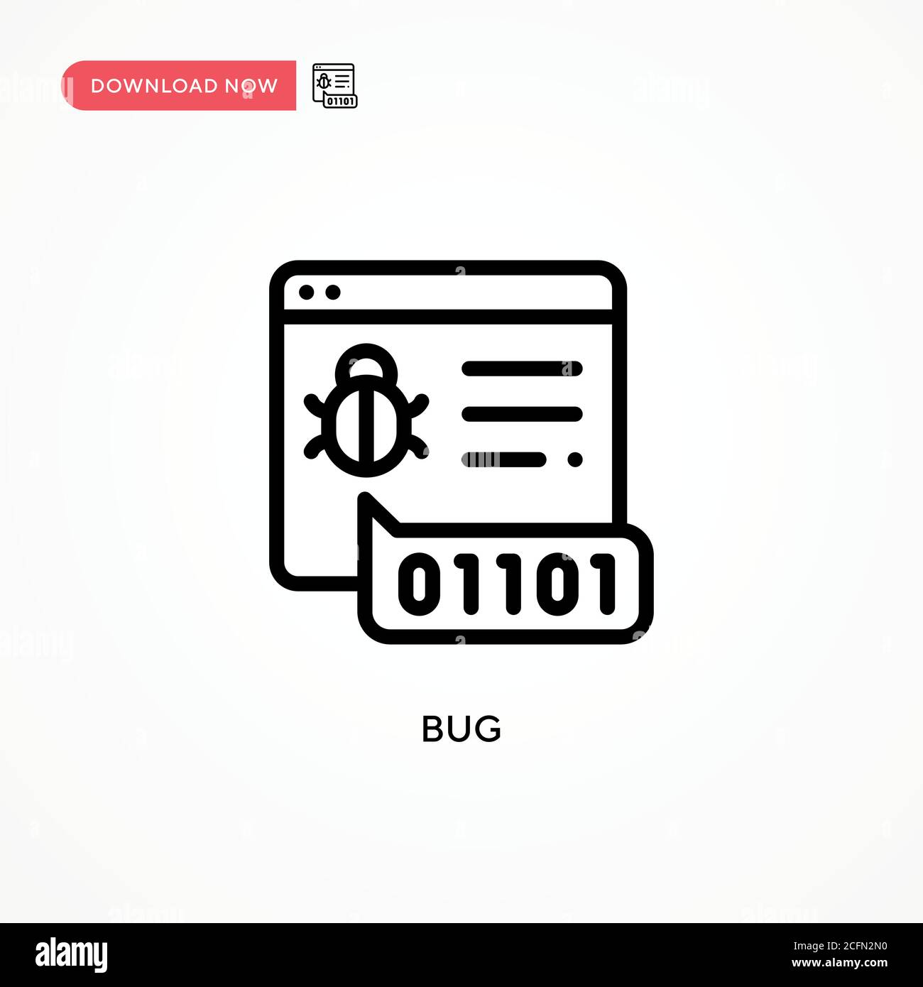 Bug vector icon. Modern, simple flat vector illustration for web site ...