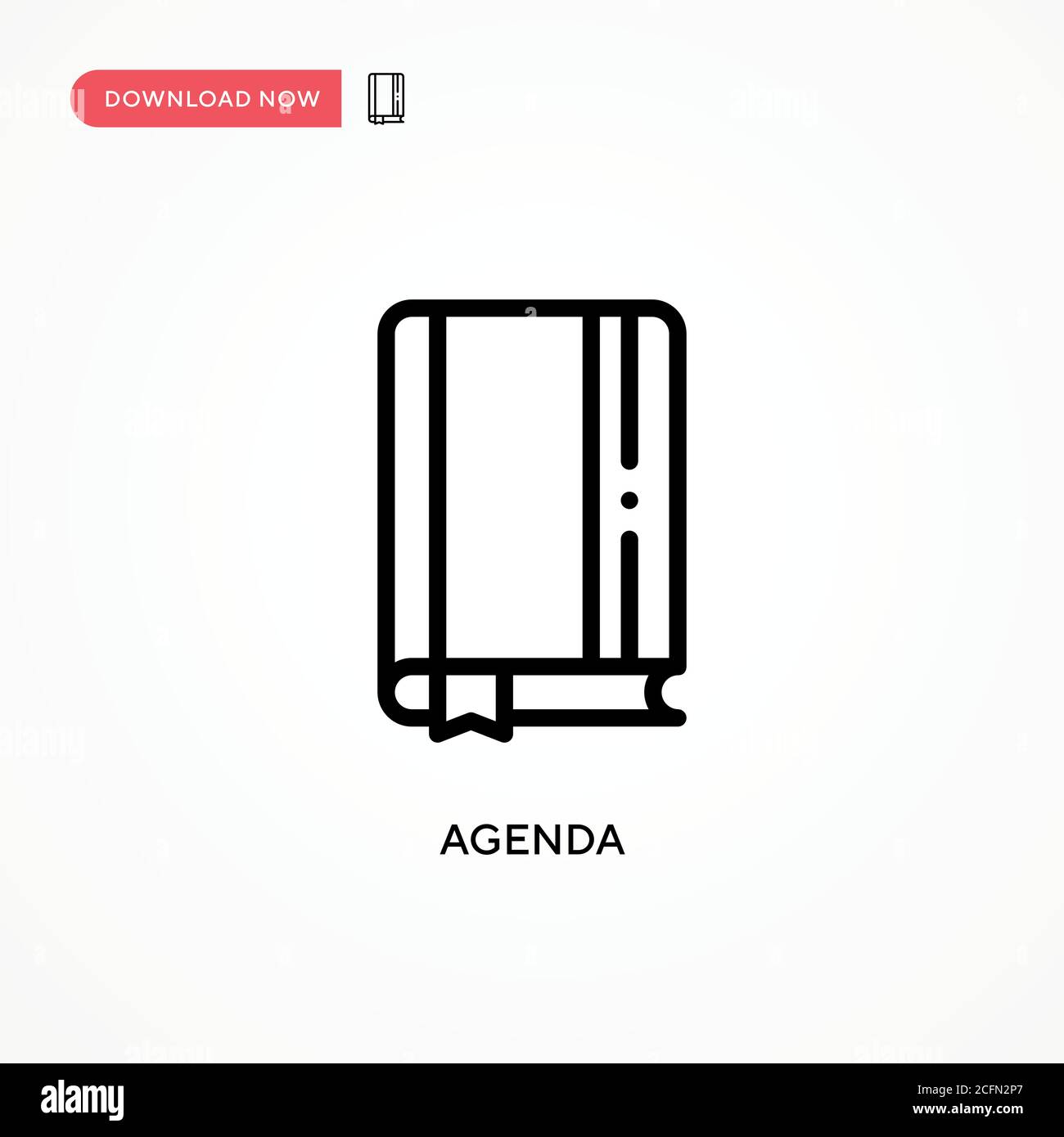 Agenda vector icon. Modern, simple flat vector illustration for web ...