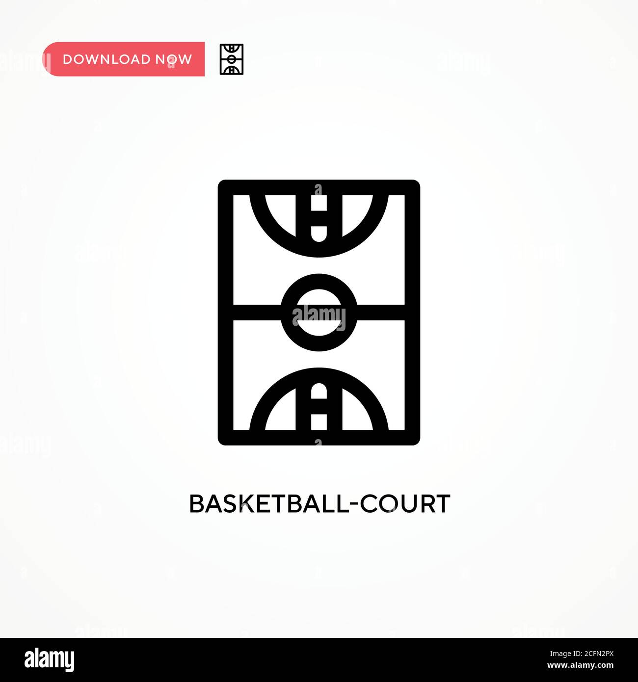 Basketball-court vector icon. Modern, simple flat vector illustration ...