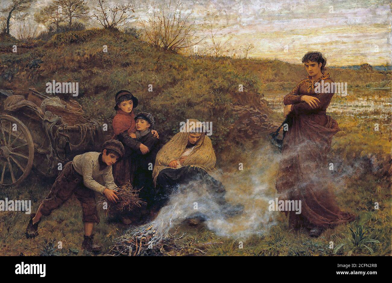 Walker Frederick - the Vagrants - British School - 19th Century Stock ...