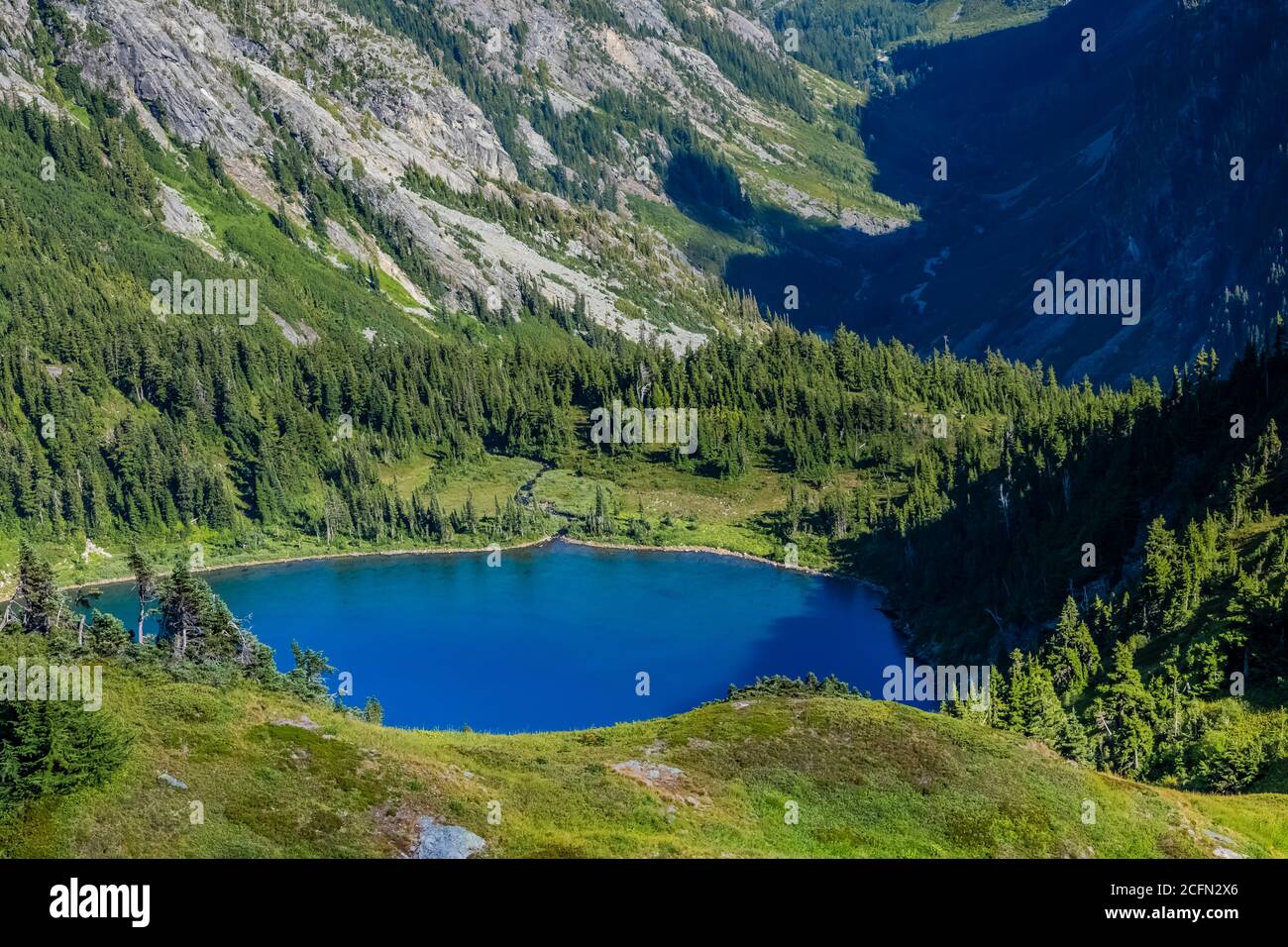 Doubtful Lake, viewed from the trail to Sahale Arm, North Cascades ...