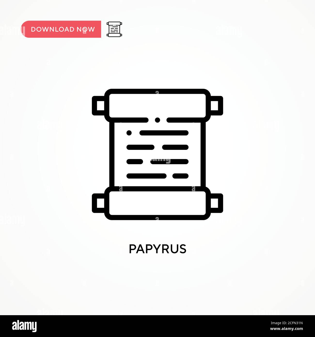 Papyrus vector icon. Modern, simple flat vector illustration for web ...