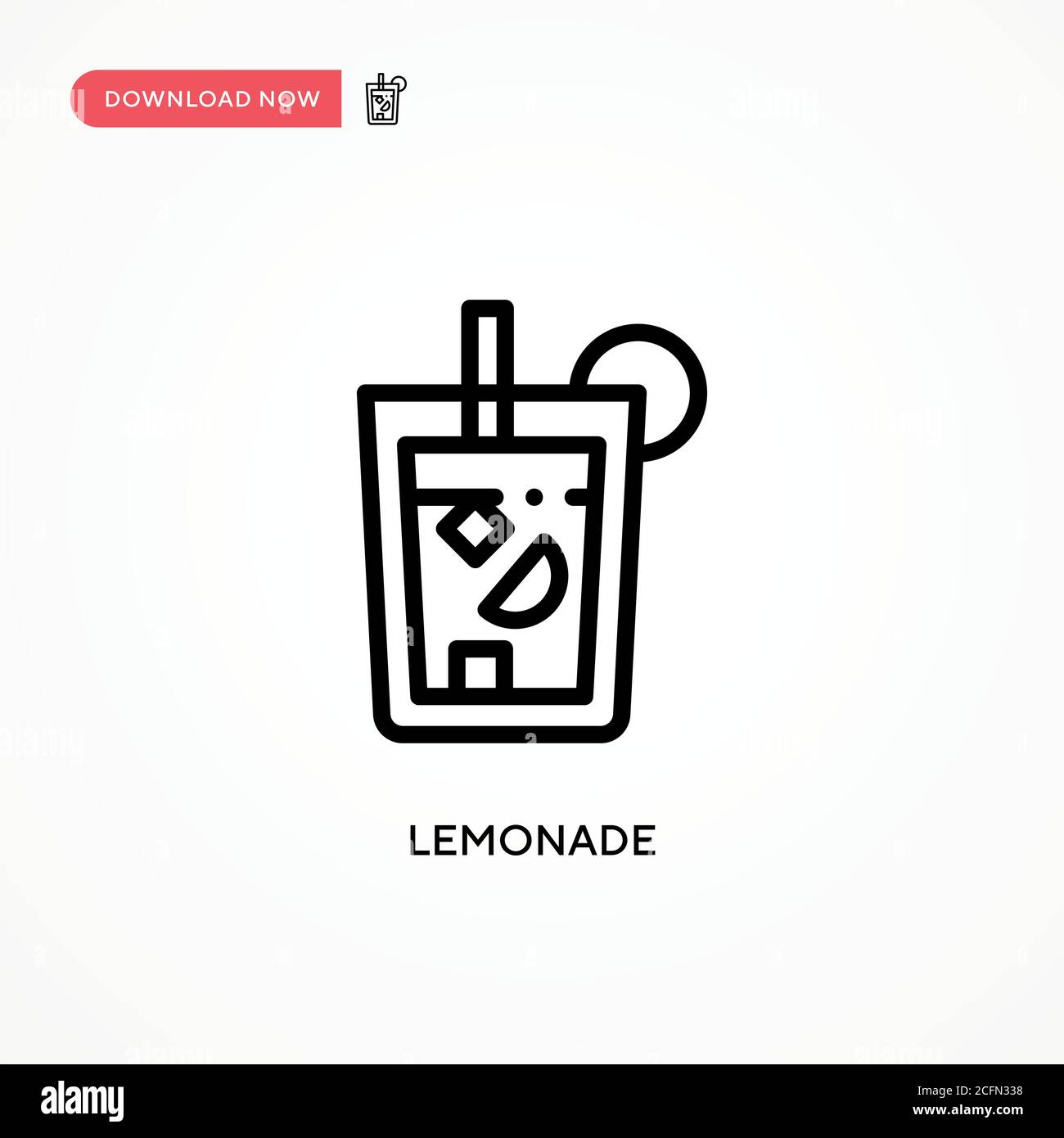 Lemonade vector icon. Modern, simple flat vector illustration for web ...