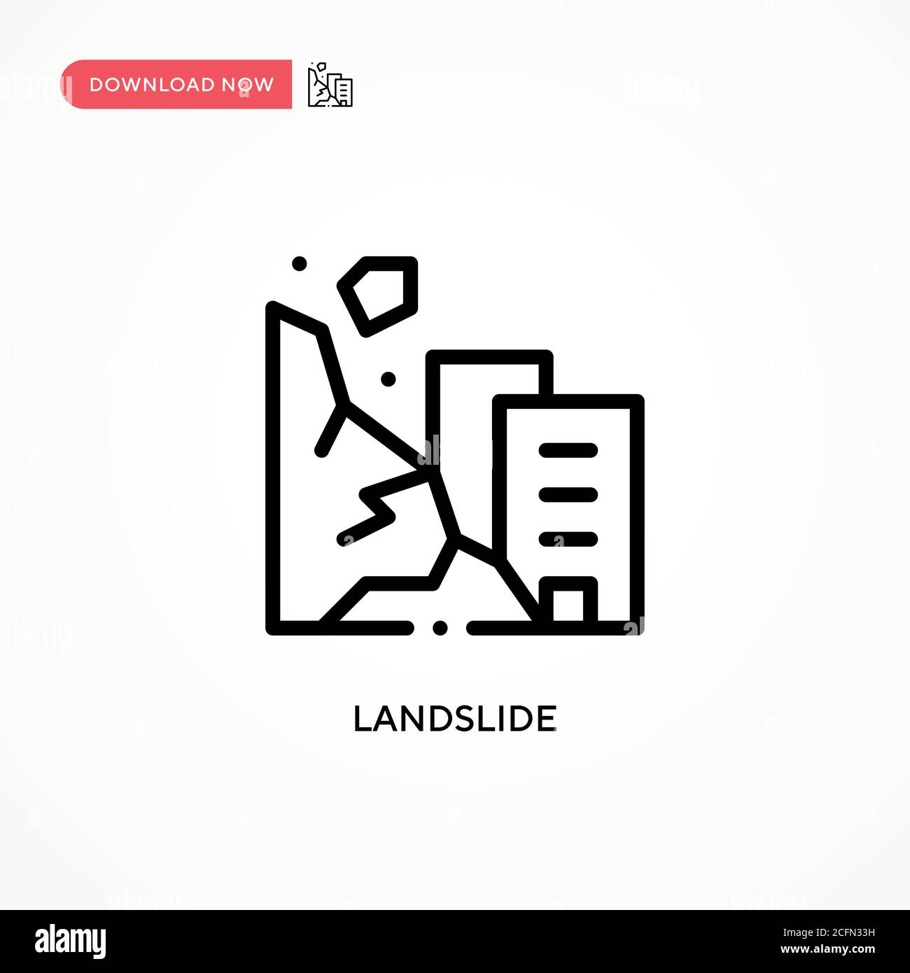 Rock fall landslide Stock Vector Images - Alamy