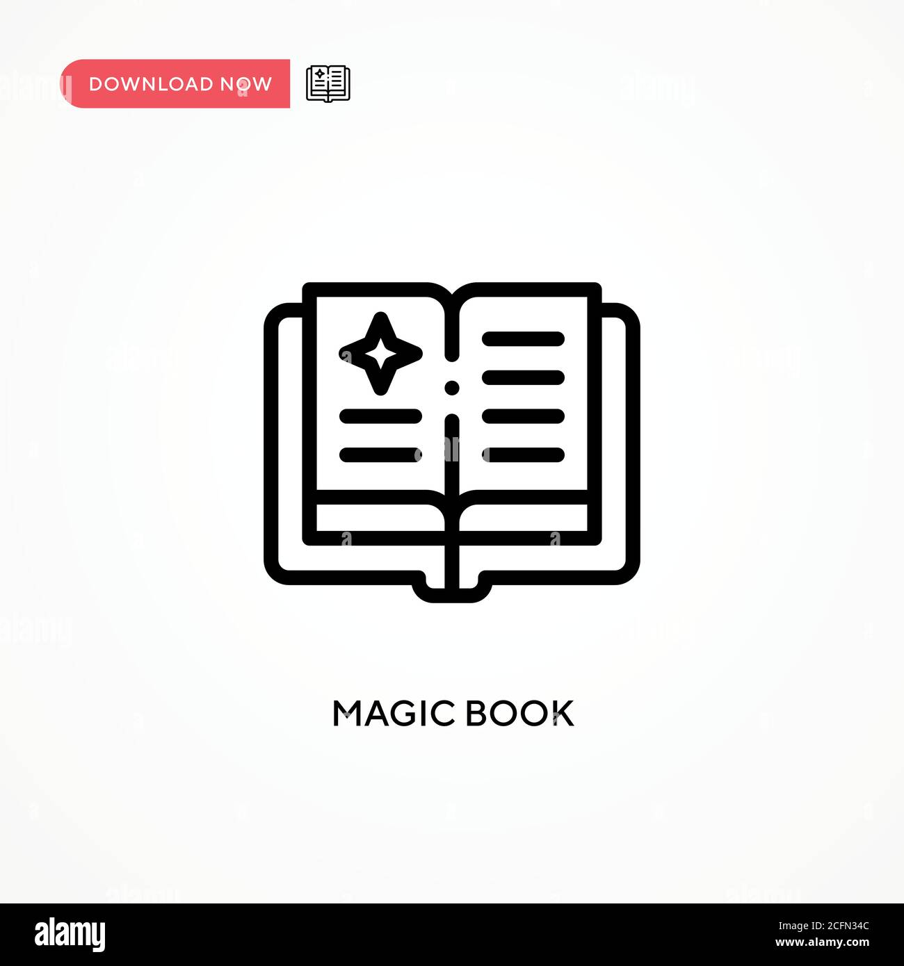 Magic book vector icon. Modern, simple flat vector illustration for web ...