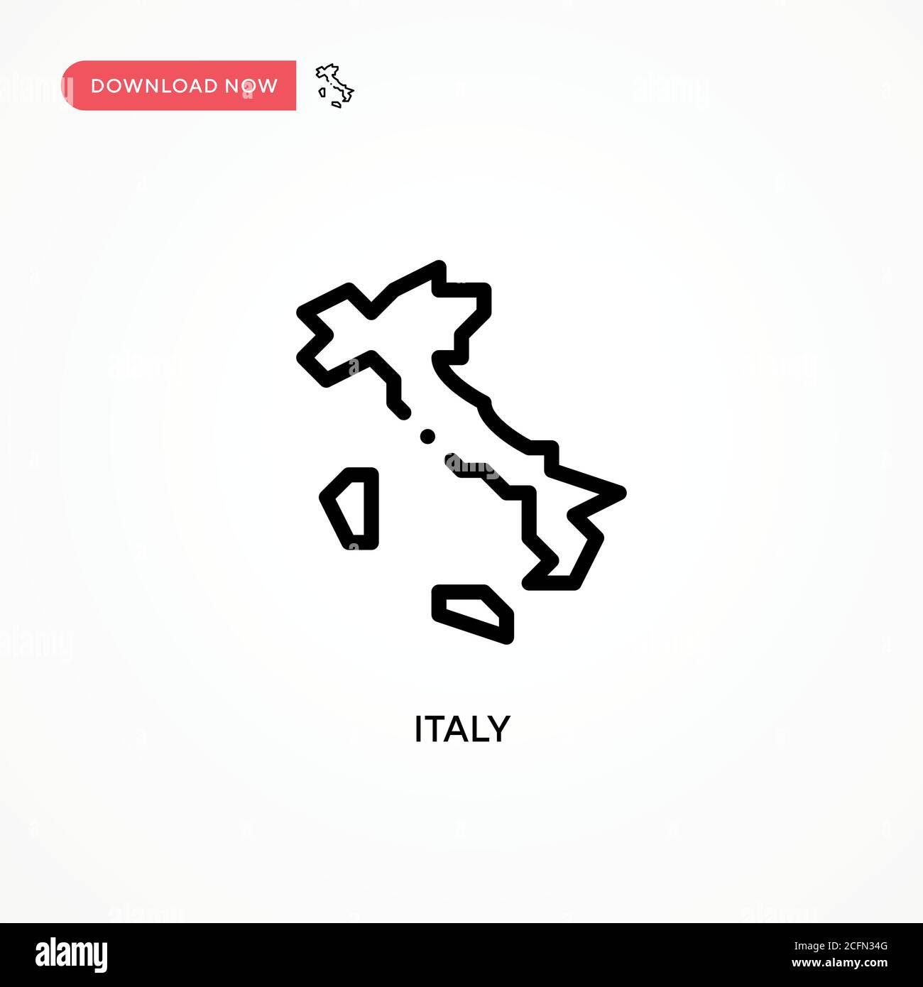 Italy vector icon. Modern, simple flat vector illustration for web site ...