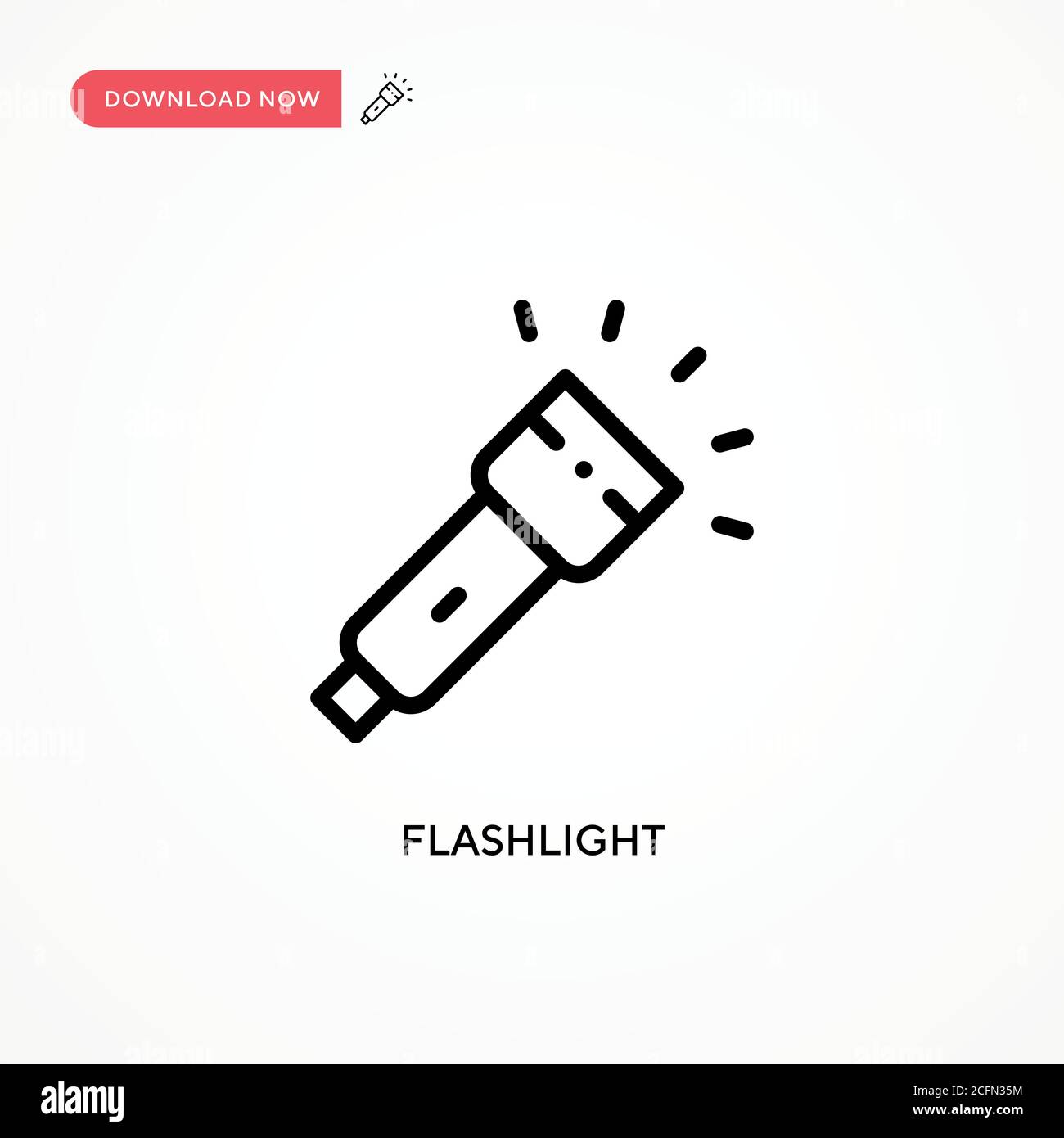 Flashlight vector icon. Modern, simple flat vector illustration for web ...