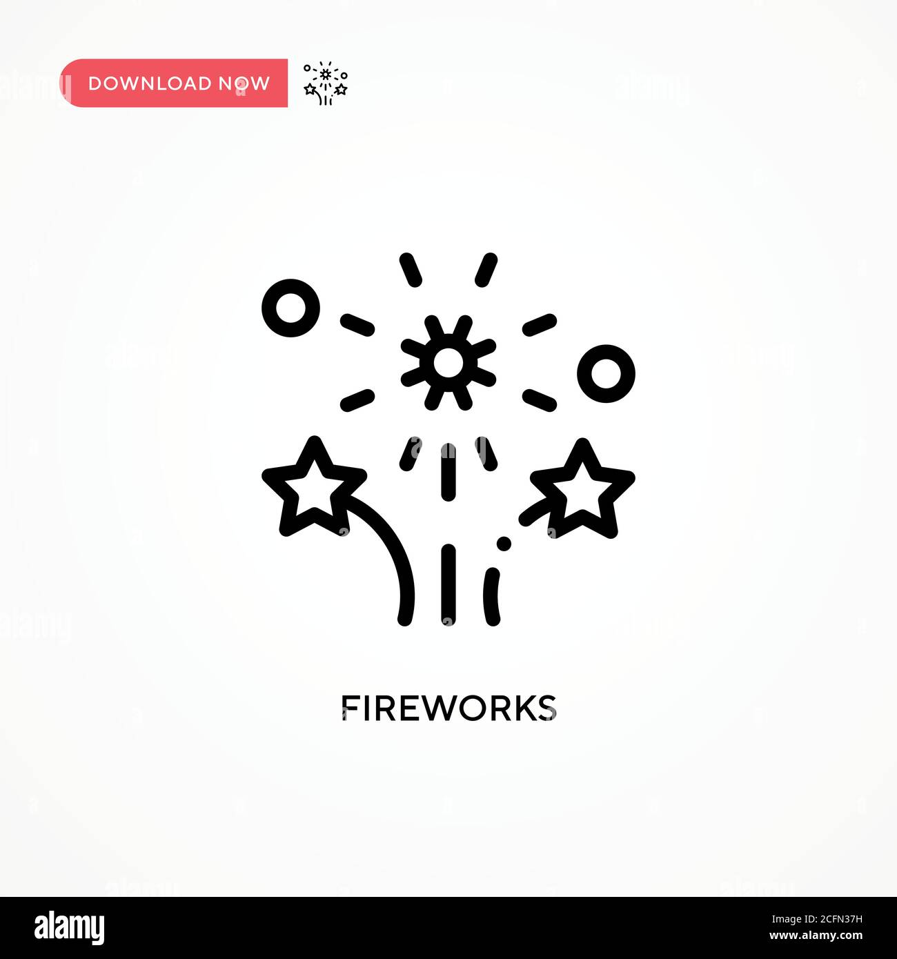 Fireworks vector icon. Modern, simple flat vector illustration for web ...