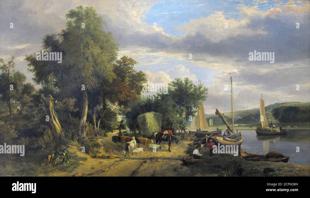 Vincent George - a View on the River Yare near Norwich - British School ...