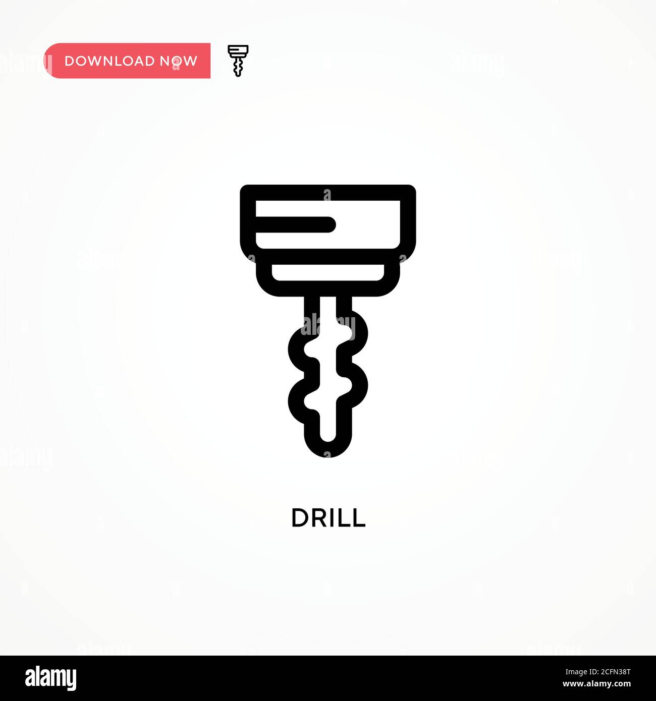 Drill vector icon. Modern, simple flat vector illustration for web site ...