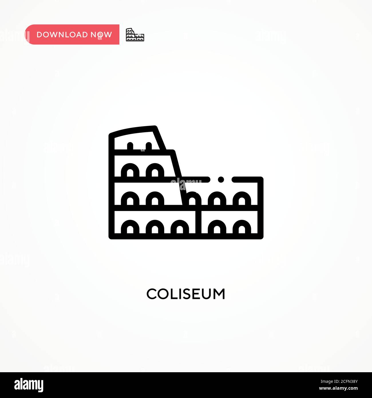Coliseum vector icon. Modern, simple flat vector illustration for web site or mobile app Stock ...