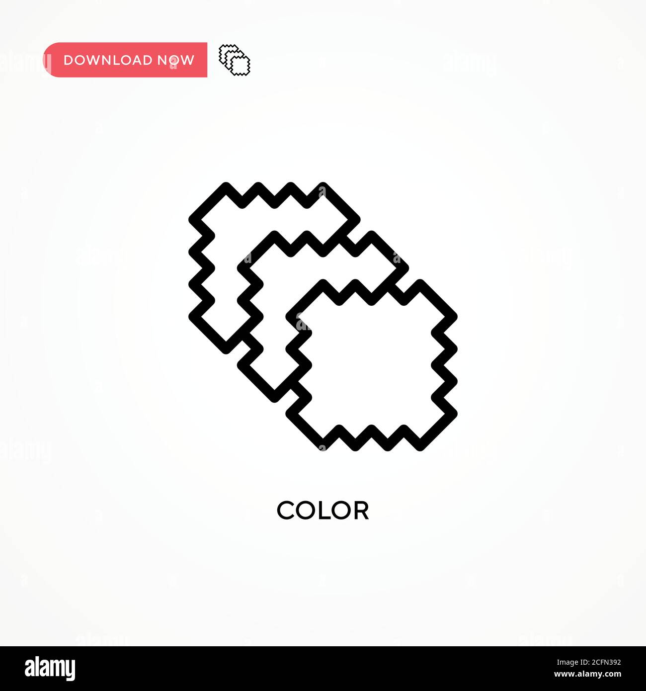 Color vector icon. Modern, simple flat vector illustration for web site ...