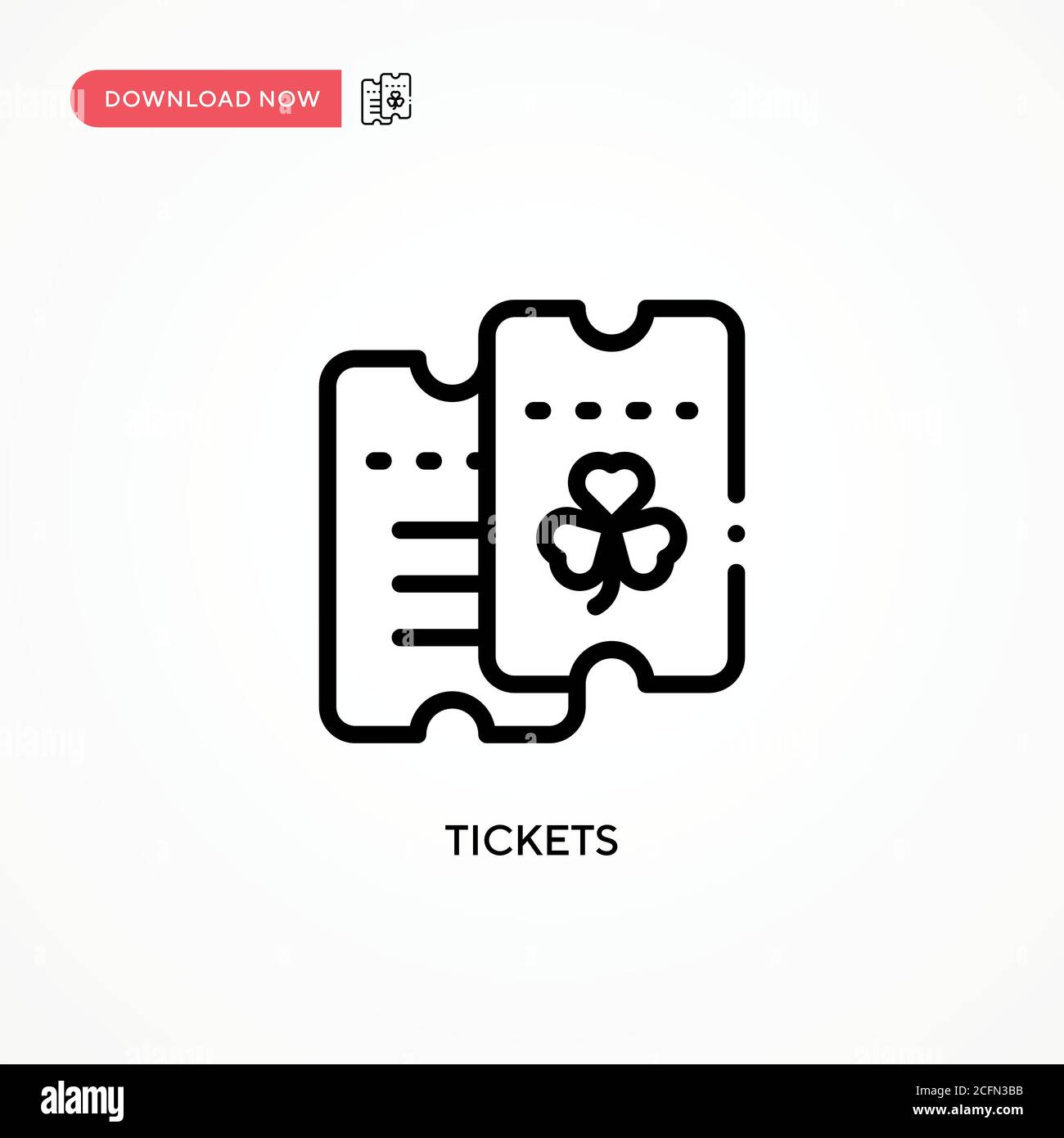 Tickets vector icon. Modern, simple flat vector illustration for web ...