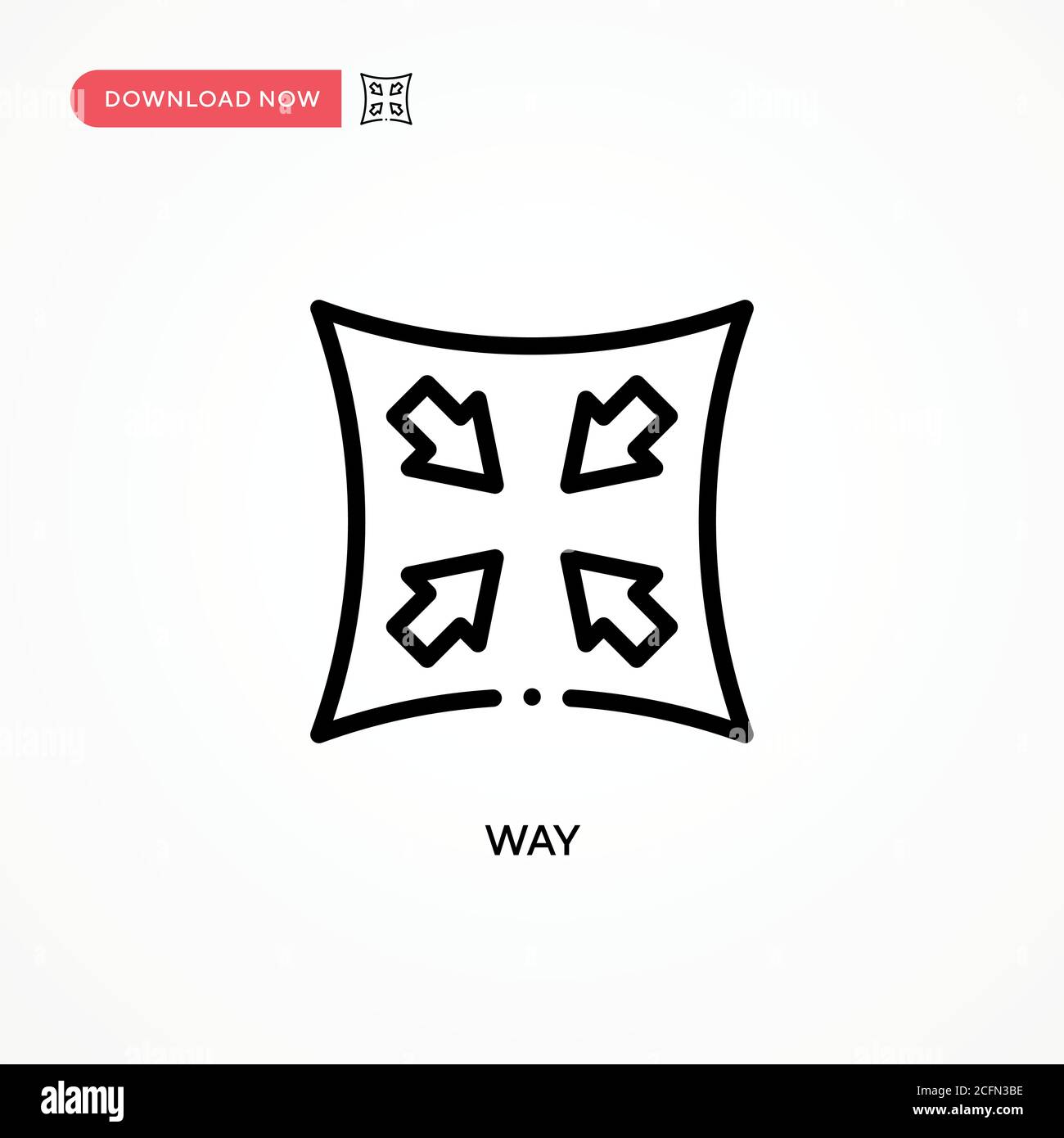 Way vector icon. Modern, simple flat vector illustration for web site ...
