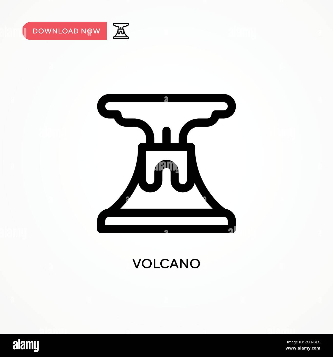 Volcano vector icon. Modern, simple flat vector illustration for web ...