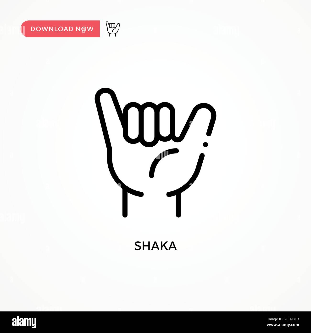 Shaka vector icon. Modern, simple flat vector illustration for web site ...