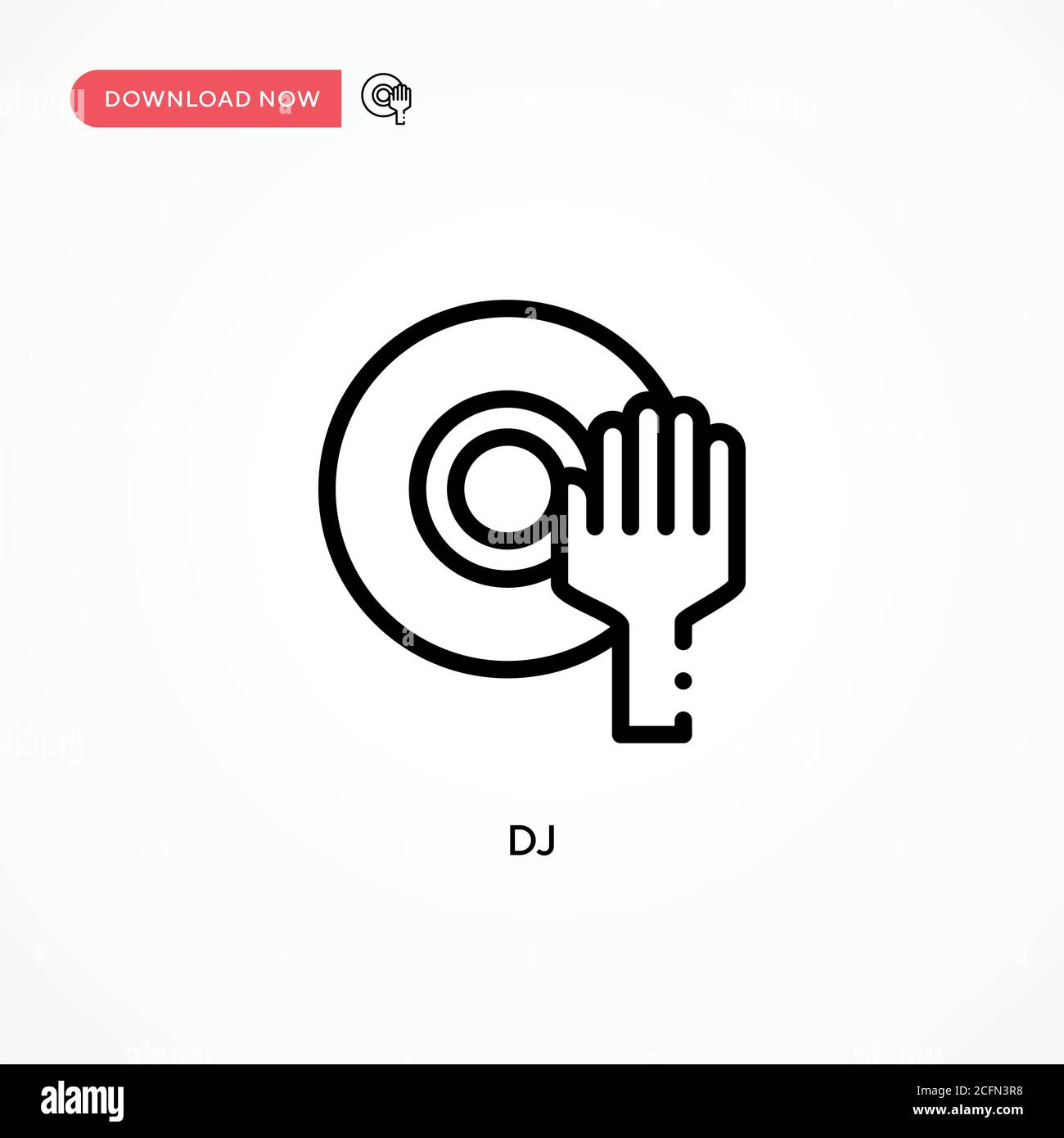 DJ vector icon. Modern, simple flat vector illustration for web site or ...