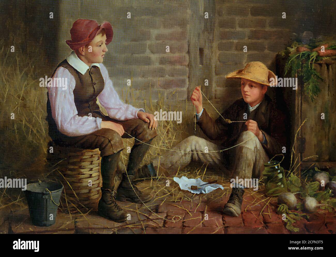 Tozer Henry Edward Spernon - the Young Anglers - British School - 19th ...