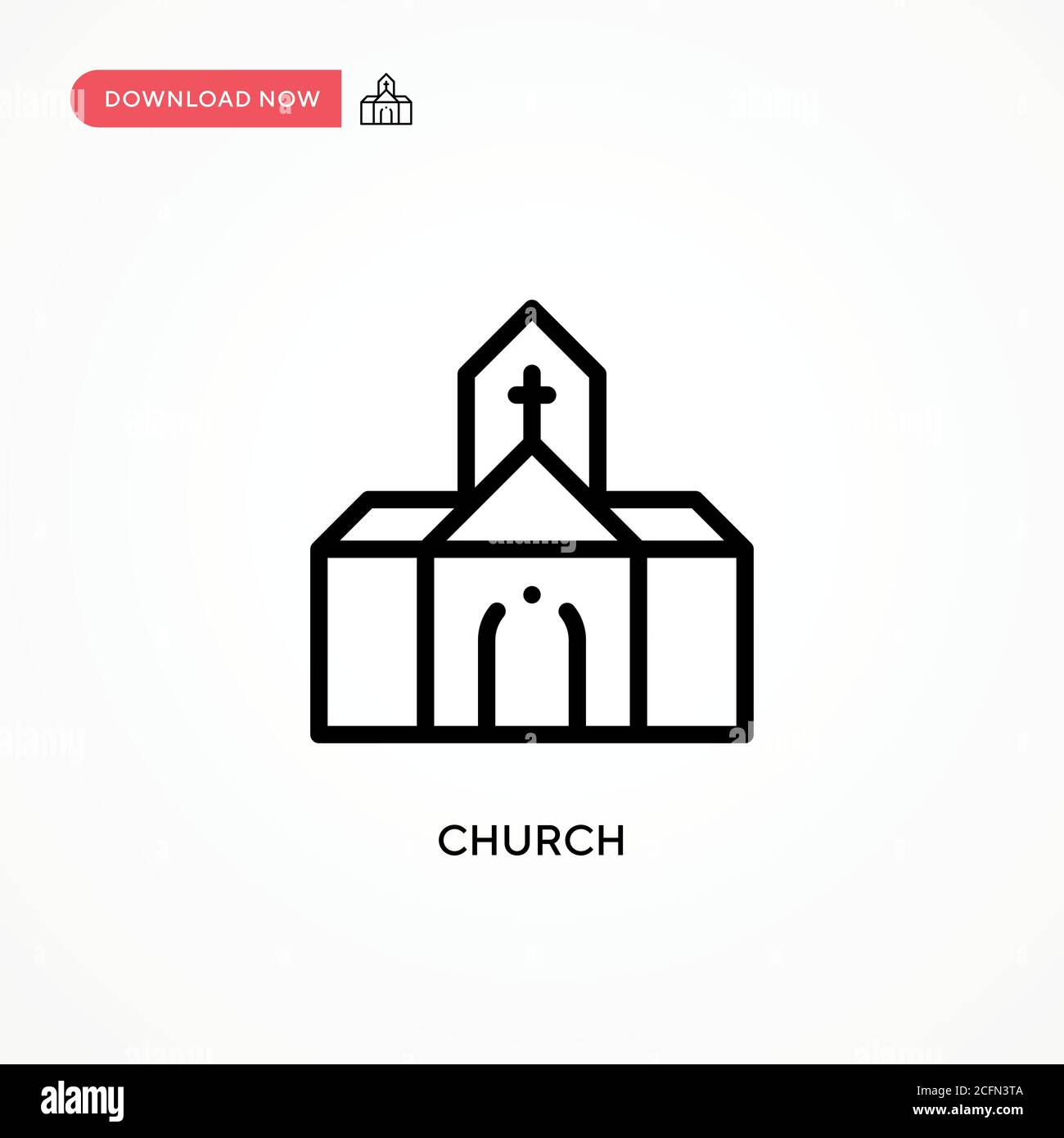 Church vector icon. Modern, simple flat vector illustration for web ...