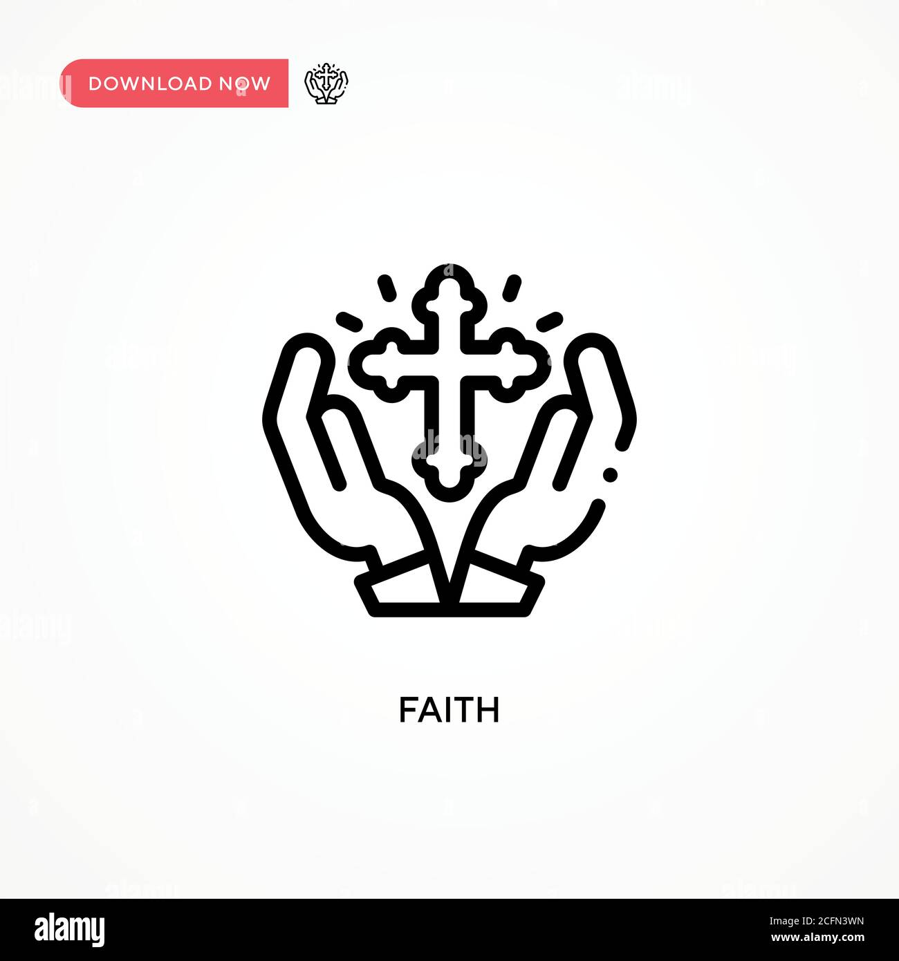 Faith vector icon. Modern, simple flat vector illustration for web site ...