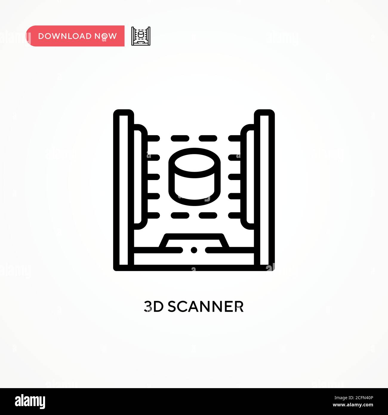 3d scanner vector icon. Modern, simple flat vector illustration for web ...