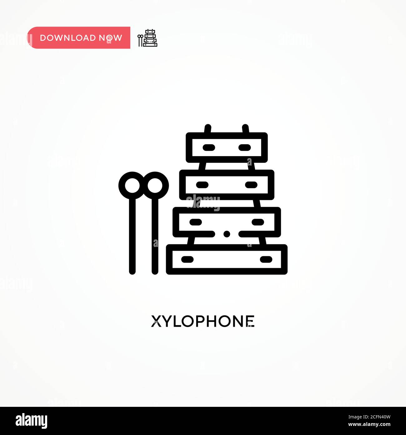 Xylophone vector icon. Modern, simple flat vector illustration for web ...